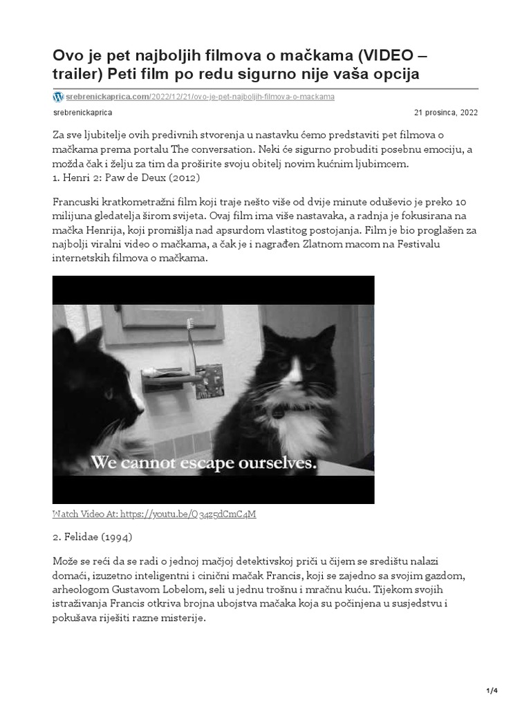 srebrenickaprica.com-Ovo je pet najboljih filmova o mačkama VIDEO ... srebrenickaprica.com-Ovo je pet najboljih filmova o mačkama VIDEO ...