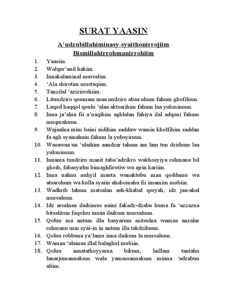 Surat Yasin | PDF