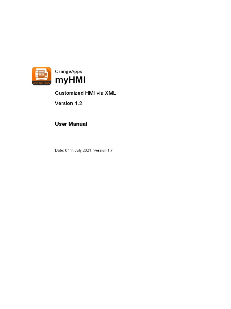 OrangeApps - Myhmi.user - en V1.7 | PDF | User Interface | Xml