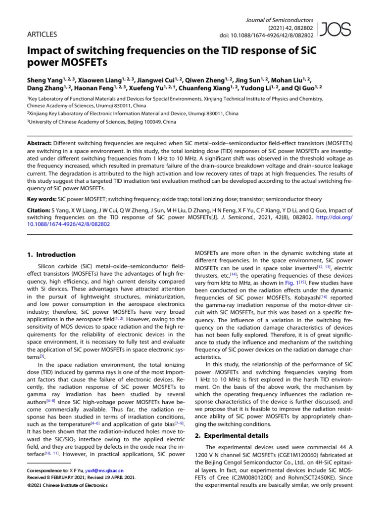 IS11.6 SiC Device Reliability | PDF | Mosfet | Field Effect Transistor