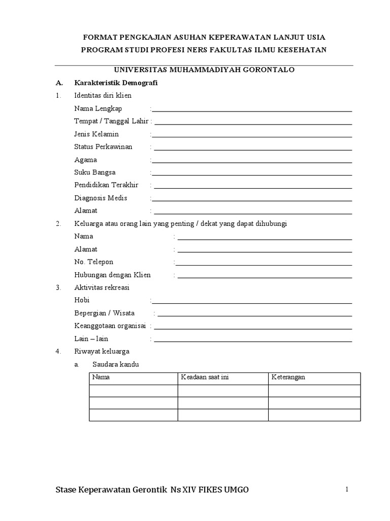 Format Askep | PDF | Pengembangan Diri | Kesehatan Holistik