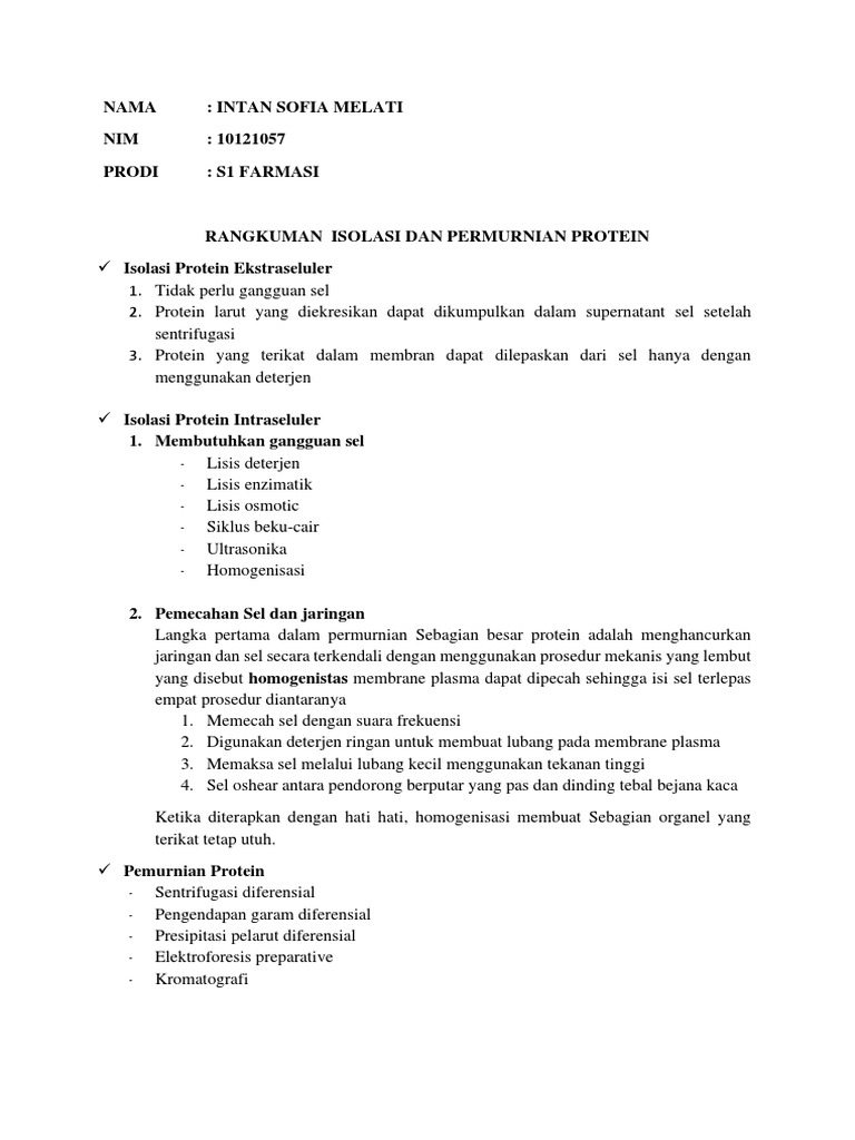 Intan Sofia Melati - 10121057 - S1 Farmasi - B | PDF | Sains & Matematika | Teknologi & Rekayasa