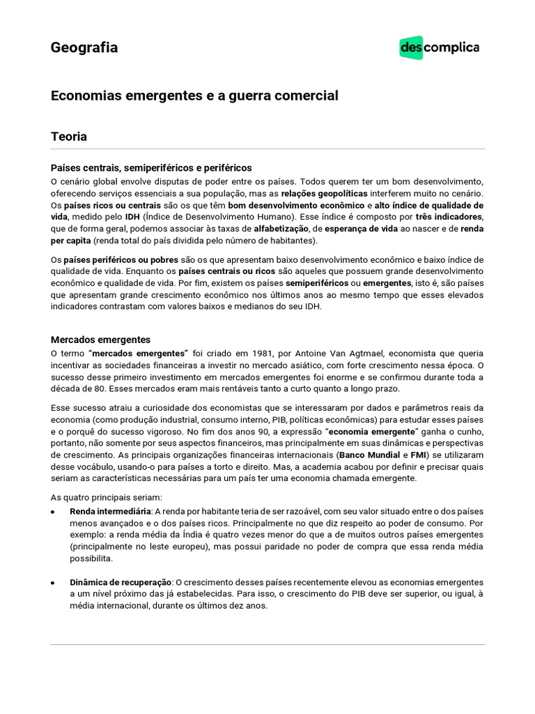Aprofundamento-Geografia-Economias Emergentes e A Guerra Comercial-28 ...