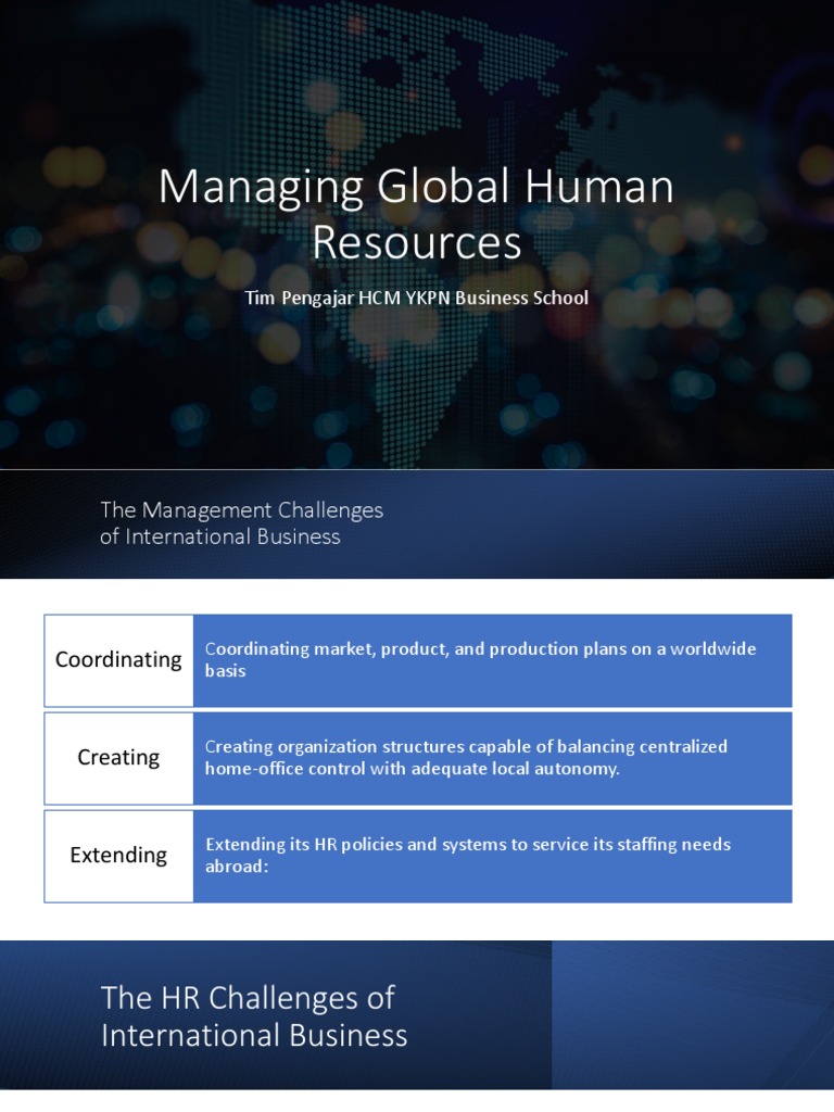 Managing Global Human Resources | PDF | Human Resources | Outsourcing Managing Global Human Resources | PDF | Human Resources | Outsourcing
