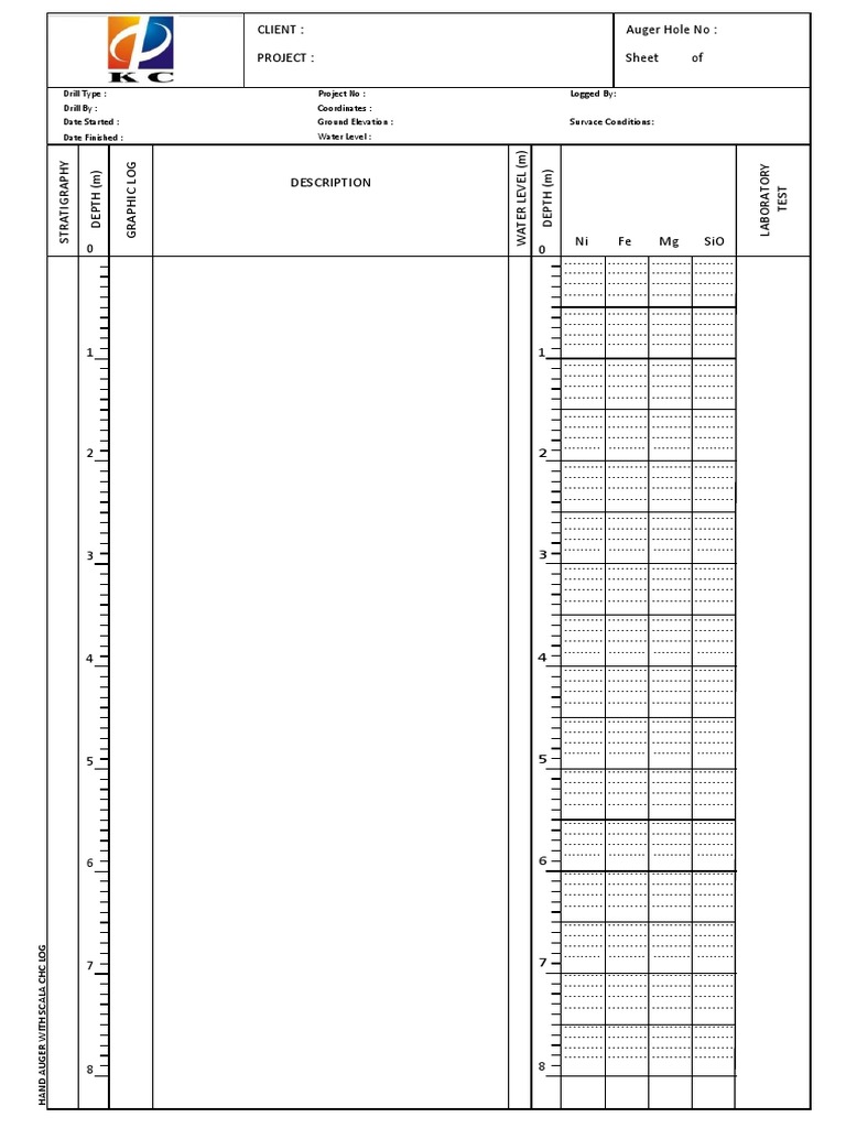 Auger Form 1 | PDF | Earth Sciences | Tools