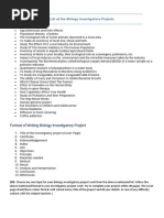 Class 12 Biology Investigatory Project Topics | PDF