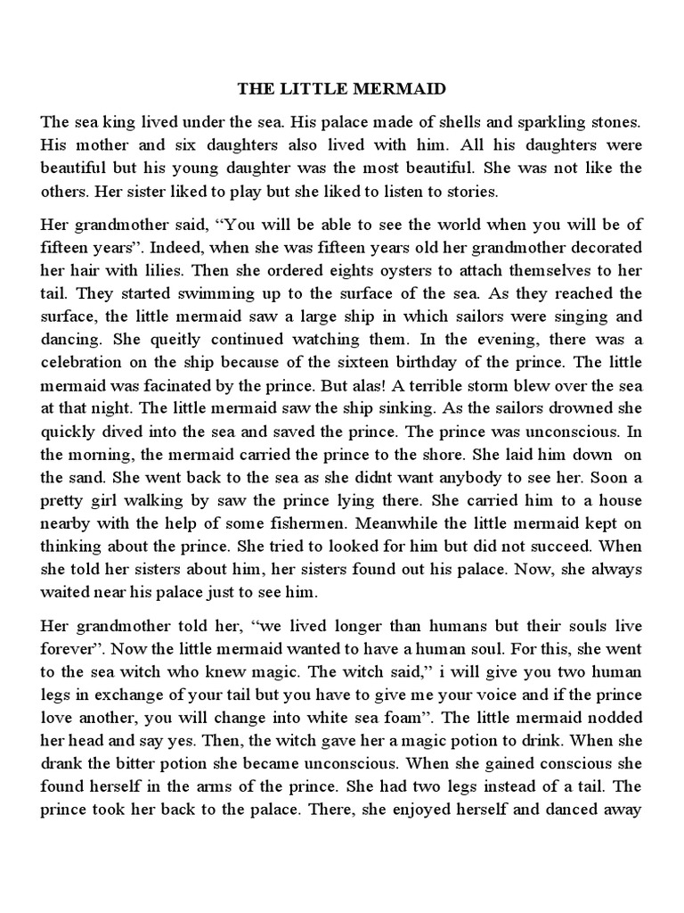 The Little Mermaid | PDF | Mermaid