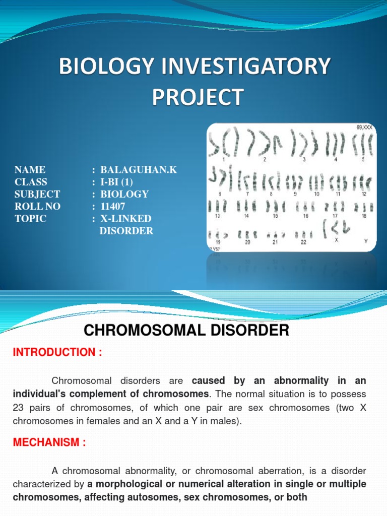 Chromosomal Disorder | PDF | Down Syndrome | Medical Specialties