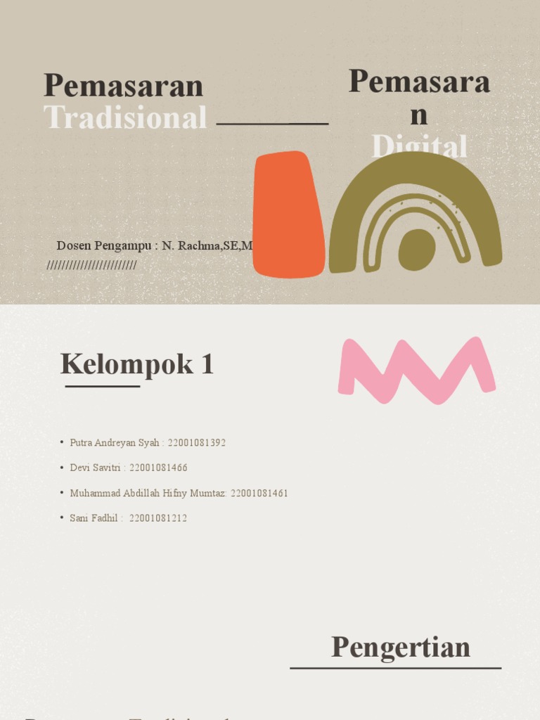 Presentasi Pemasaran Kel.1 | PDF