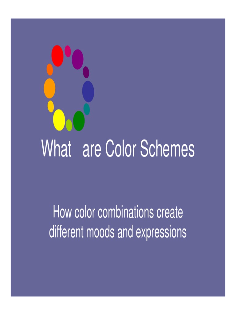 What Are Color Schemes | PDF | Color | Light