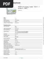 iEM3255 Energy Meter Datasheet | PDF | Electricity | Manufactured Goods