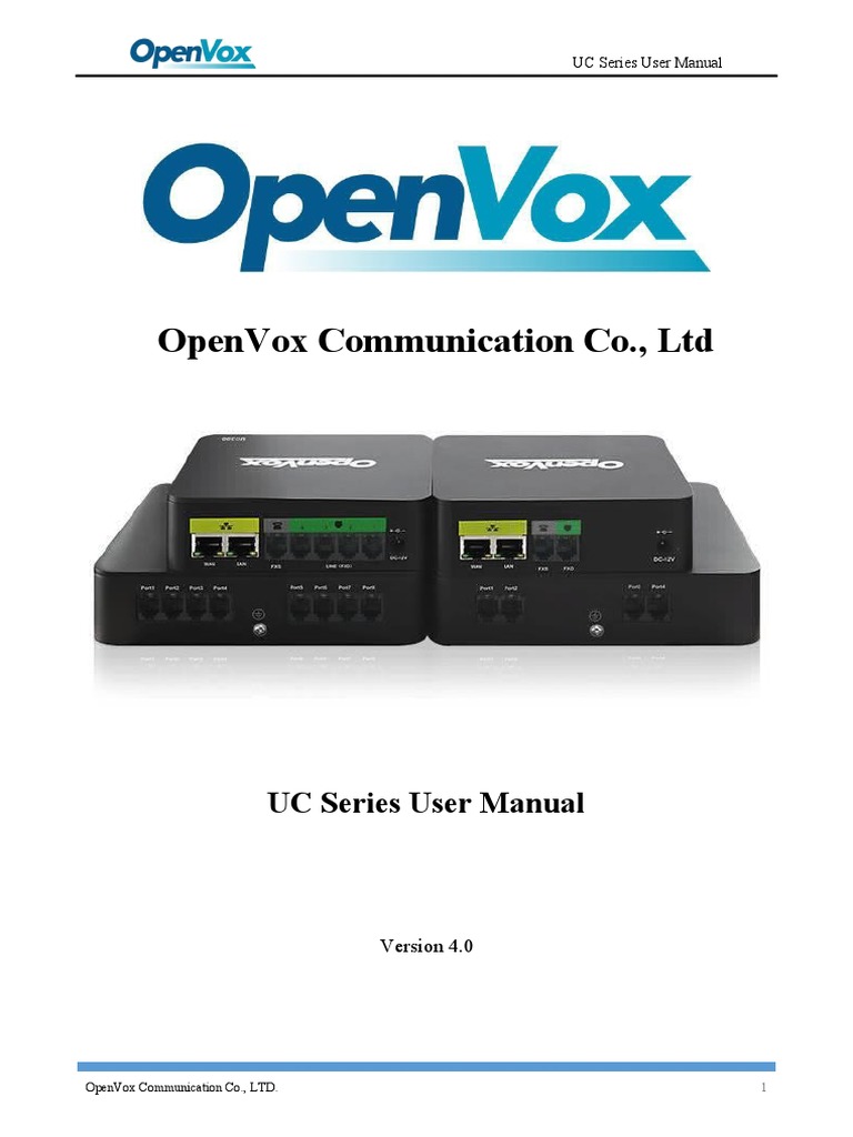 UC Series User Manual | PDF | Ip Address | Computer Network