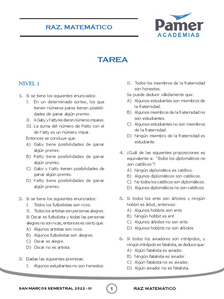 RM - S6T - Logica Inferencial | PDF | Reloj