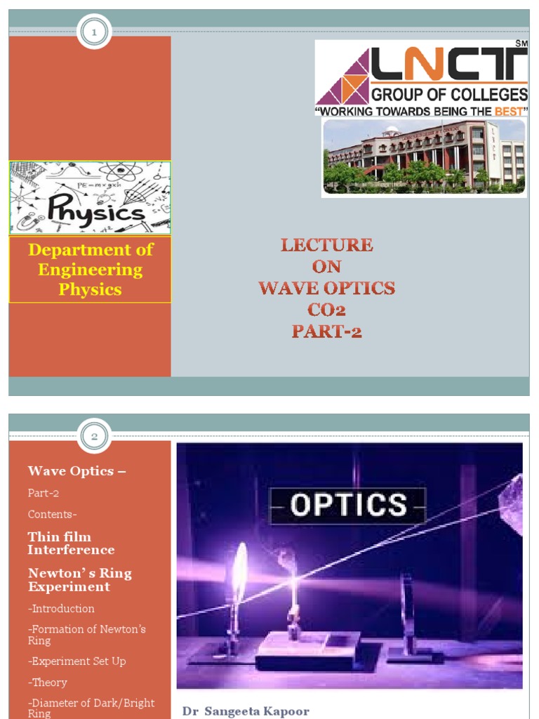 Wave Optics Part 2 Pdf Optics Waves