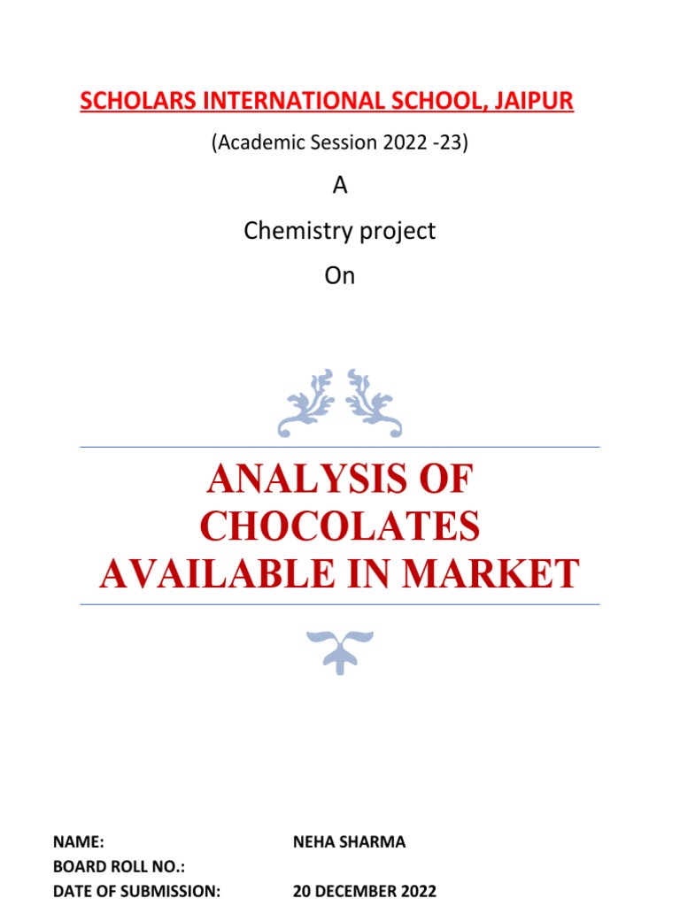 Market Chocolate Analysis Project | PDF | Chocolate | Taste