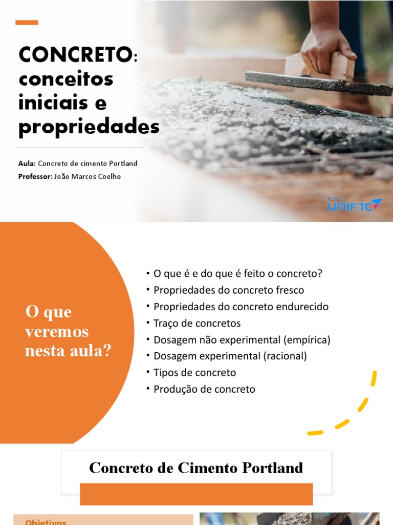 Propriedades e Aplicações do Concreto de Cimento Portland | PDF ...