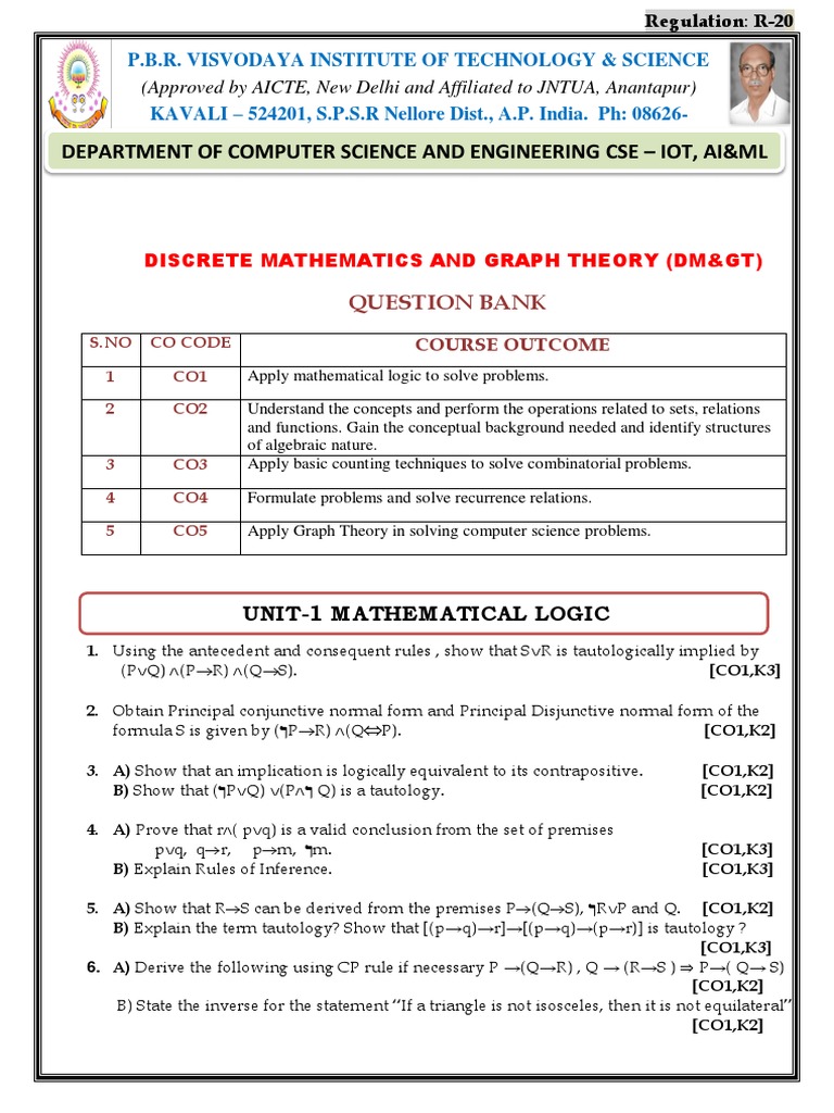 2 1 Cse DMGT R20 | Download Free PDF | Recurrence Relation | Group (Mathematics)