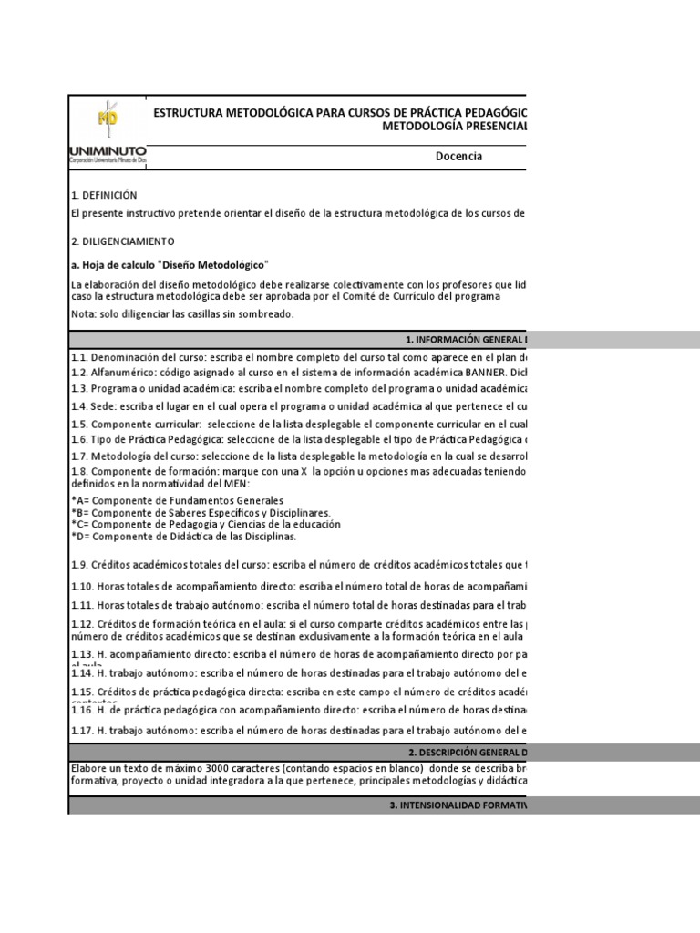 Estructura Metodológica para Electiva CMD | PDF | Evaluación | Plan de estudios