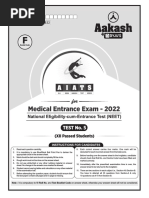 Aakash FTS 2023 Schedule | PDF | Chemistry | Gases