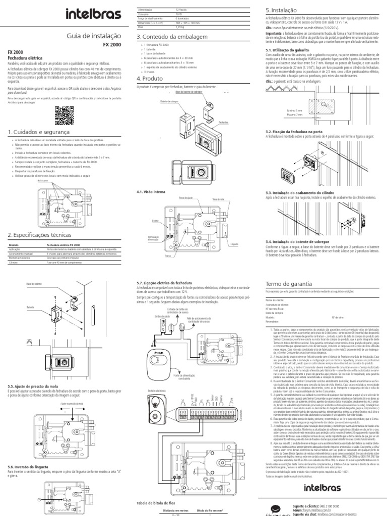 Guia de Instalacao FX 2000 v2 | PDF | Parafuso | Eletricidade