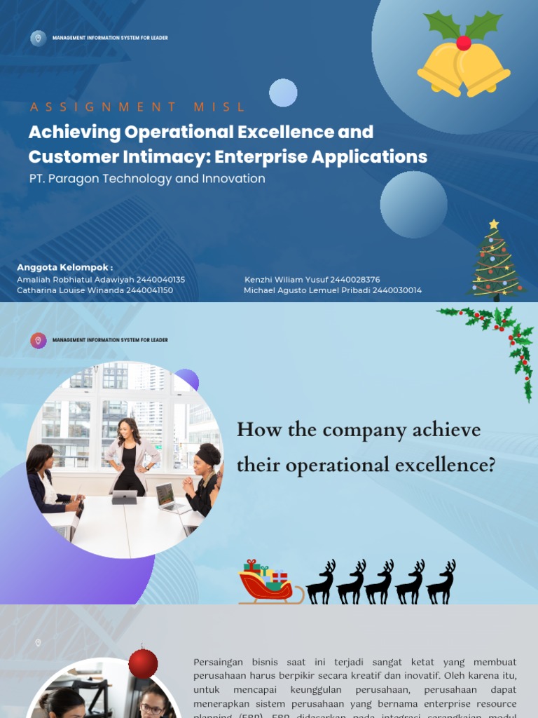 MISL Achieving Operational Excellence and Customer Intimacy Enterprise ...