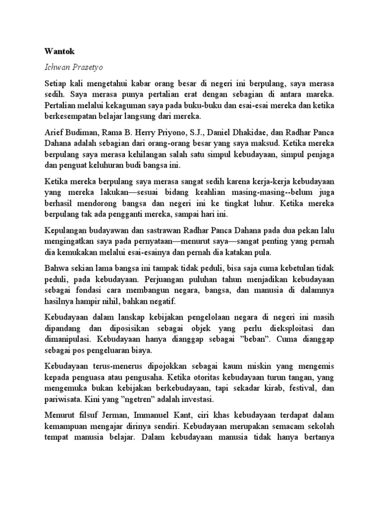 Contoh Esai | PDF