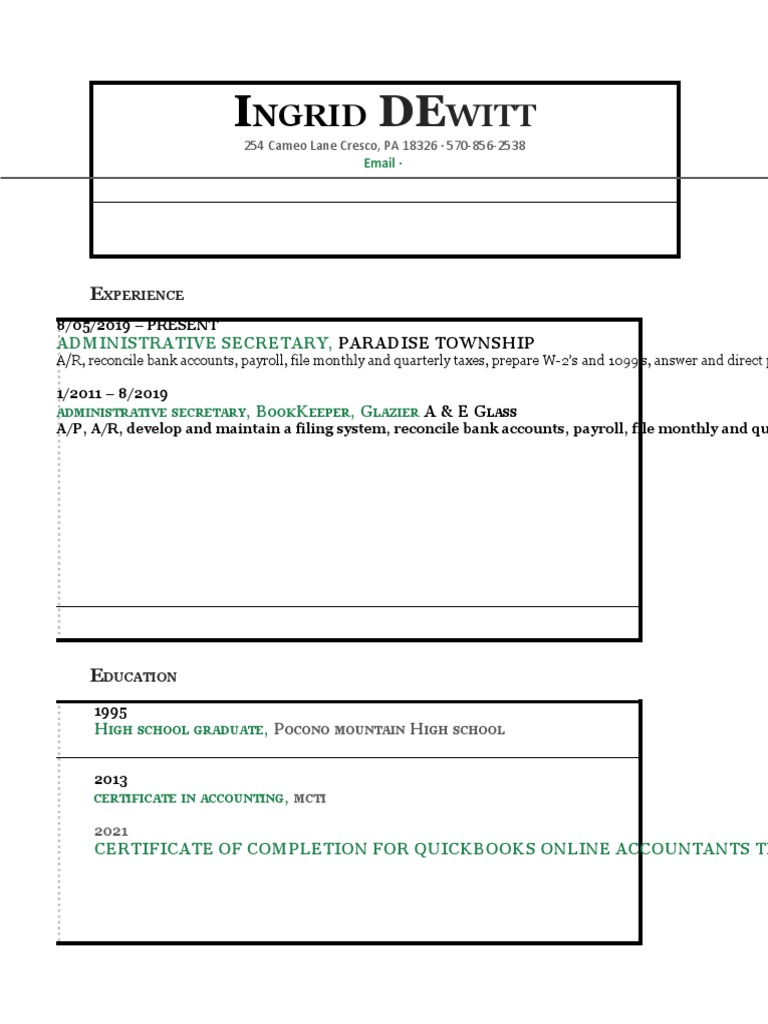 Ingrid DeWitt Resume-1 | PDF