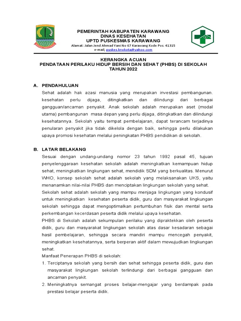 Kak Phbs Sekolah | PDF | Karier & Perkembangan | Kesehatan Holistik