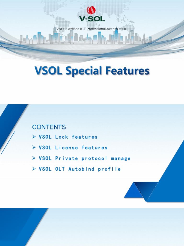 VSOL Special Features | PDF | Ip Address | Session Initiation Protocol