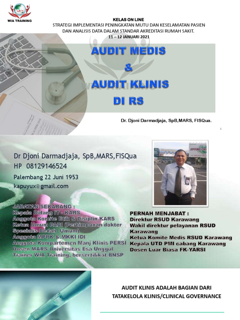 Audit Medis Dan Audit Klinis Di Rs 1515 | PDF | Health Policy | Service Industries