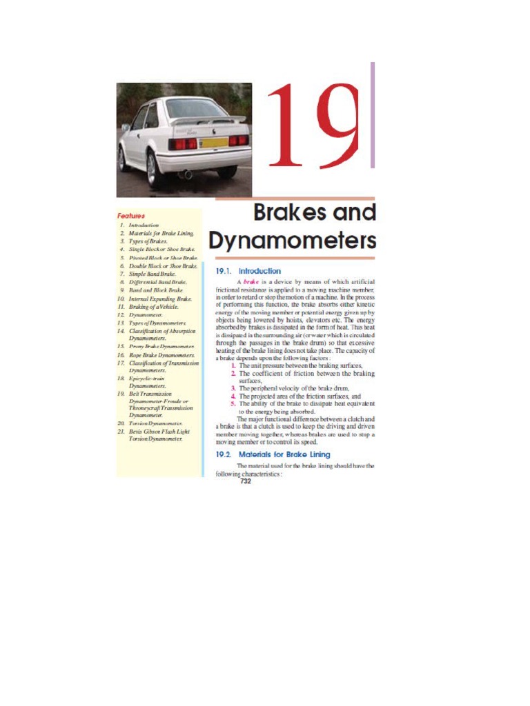 Brakes and Dynamometers | PDF | Belt (Mechanical) | Torque