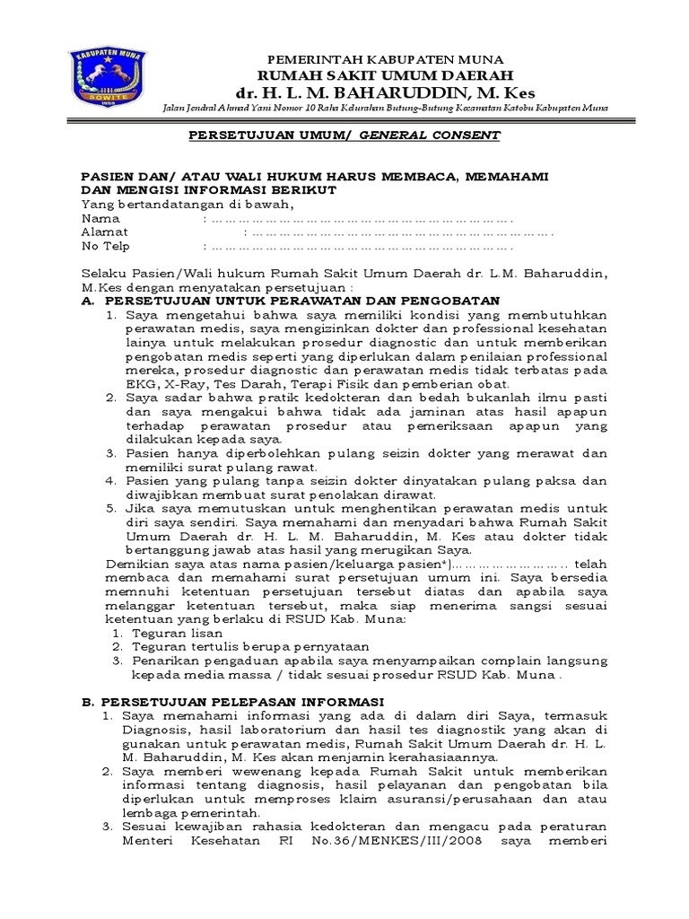 Formulir General Consent | PDF