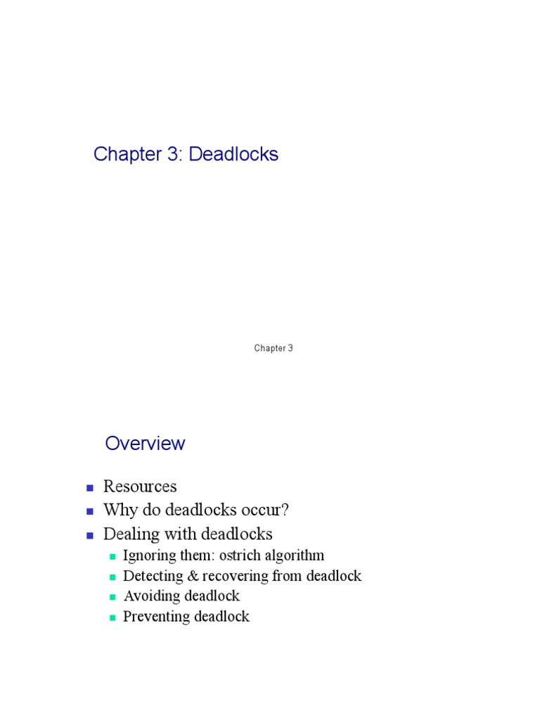 Deadlocks | PDF | Applied Mathematics | Computer Architecture