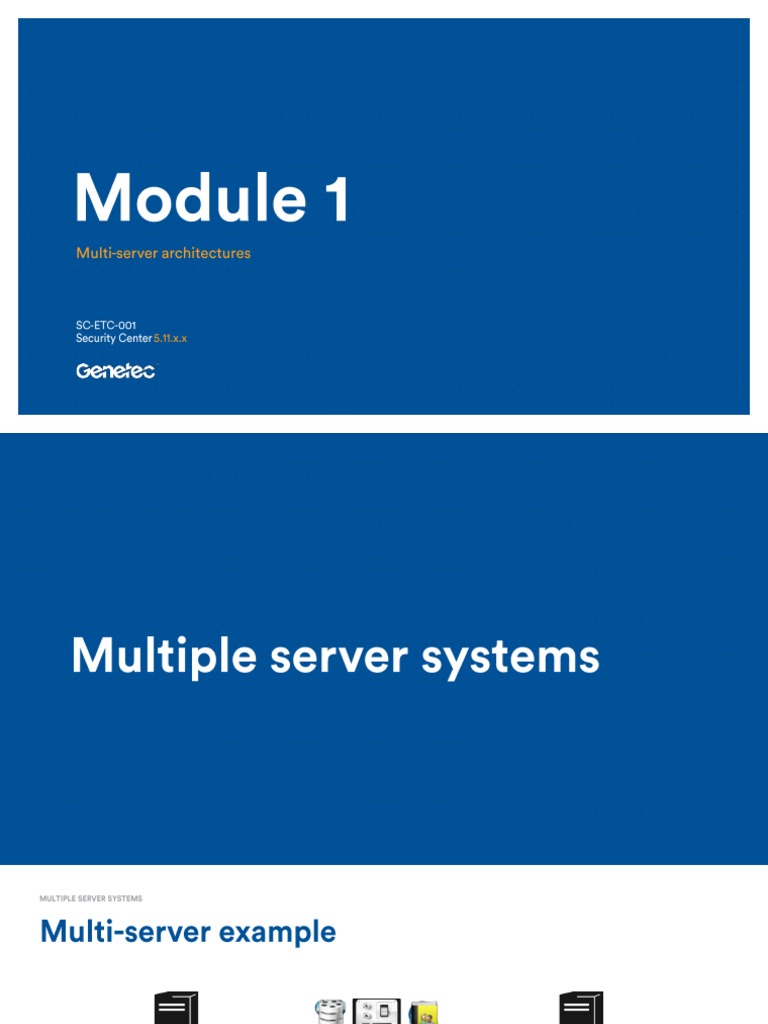 SC-ETC-001 5.11 - Module 1 - Multi-Server Architecture | PDF ...