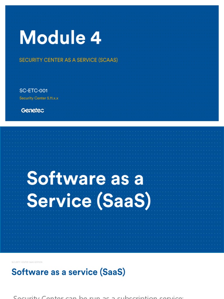 SC-ETC-001 5.11 - Module 4 - Security Center As A Service | PDF | Software As A Service | Cloud ...