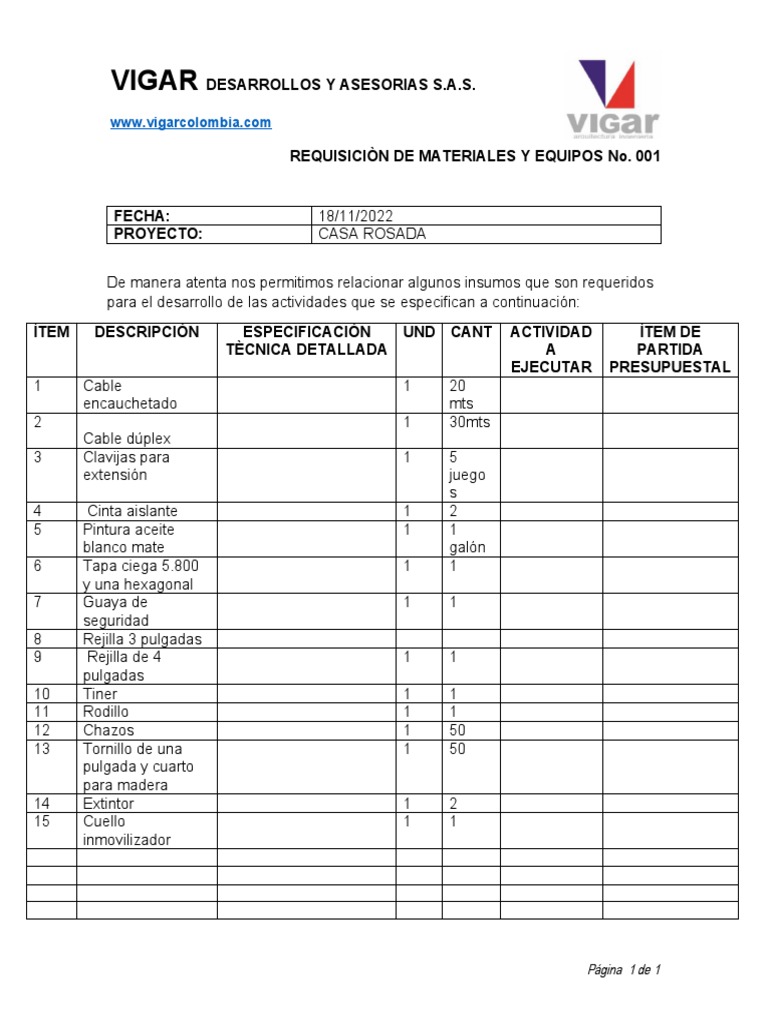 4-Formato de Requisiciòn | PDF