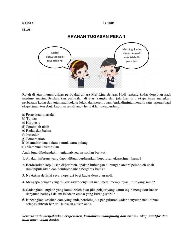Arahan Tugasan Peka t4 | PDF