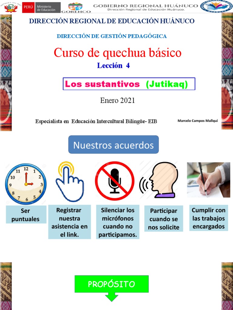 Curso de Quechua: Sustantivos Básicos | PDF | Sustantivo | Lingüística