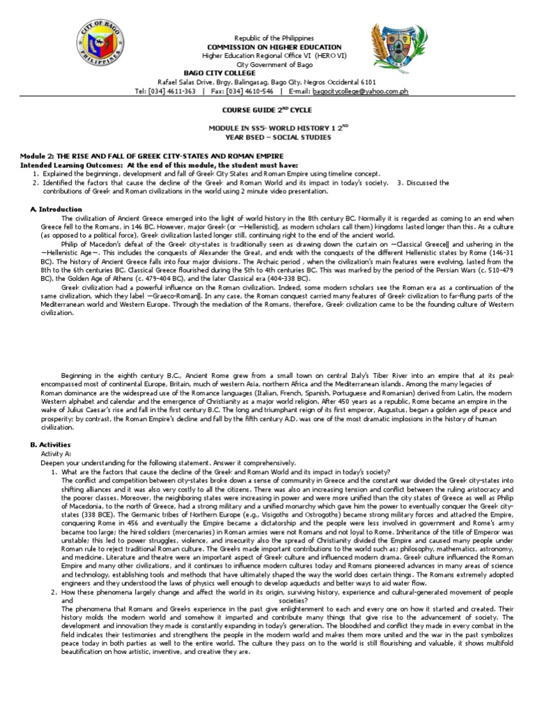 Module 2 | PDF | Ancient Rome | Ancient Greece