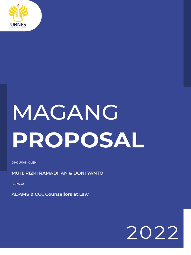 Proposal Magang Hukum di ADAMS & CO | PDF