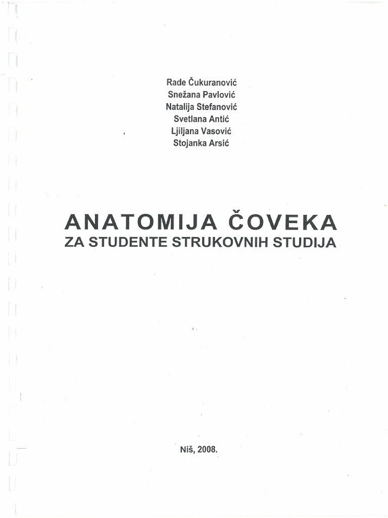 Anatomija Čoveka | PDF