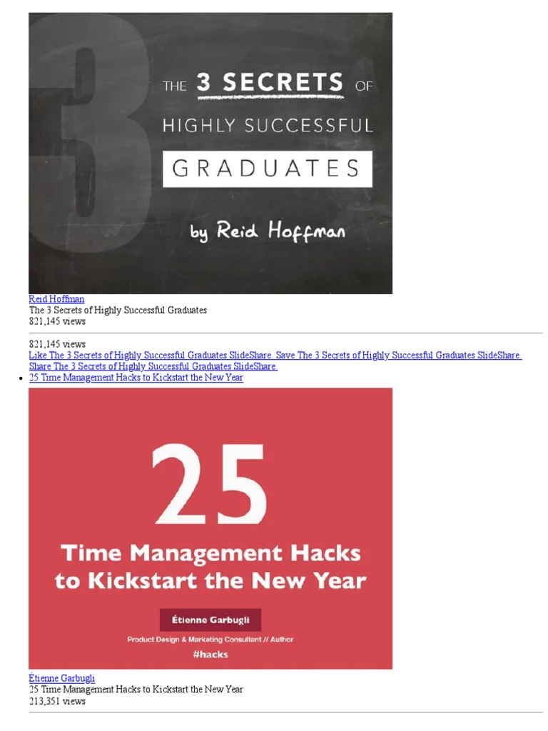 The 3 Secrets of Highly Successful Graduates 821,145 Views 821,145 ...