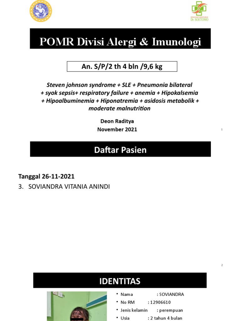 POMR Divisi Alergi & Imunologi Deon | PDF