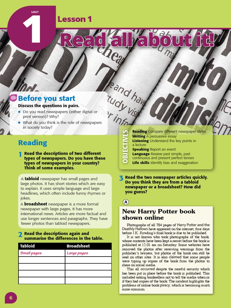 Egy-New Hello 2021-Sec-EN-G3-SB-U1 L1 | PDF | Newspapers | Books