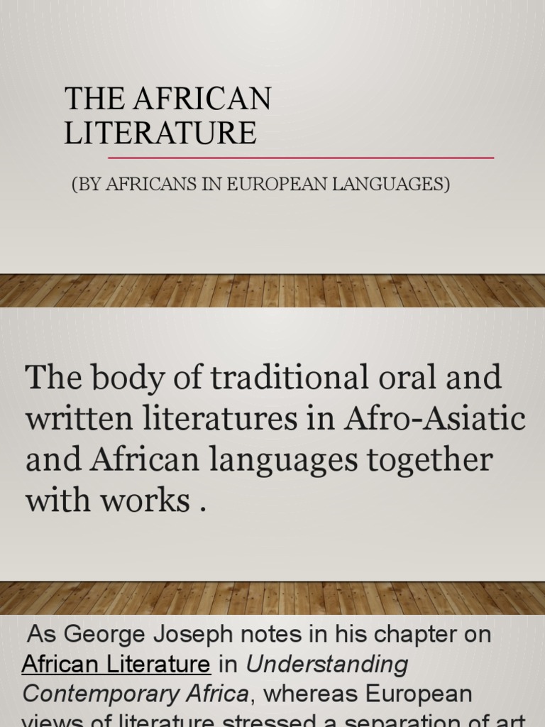 The African Literature | PDF | African Literature