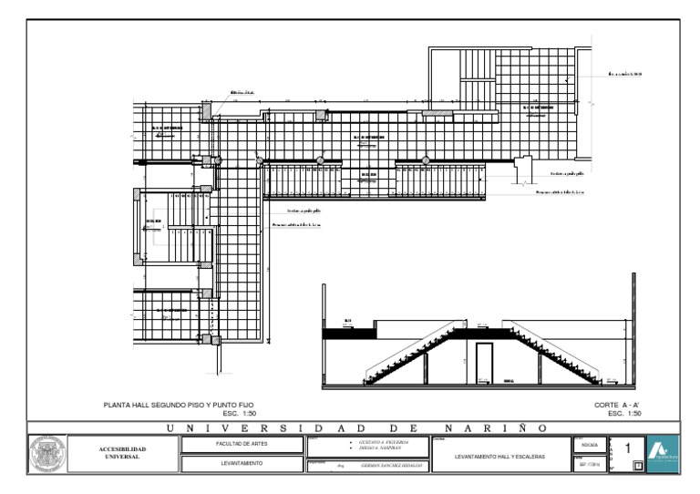 Plano de Hall y Escaleras en Edificio | PDF