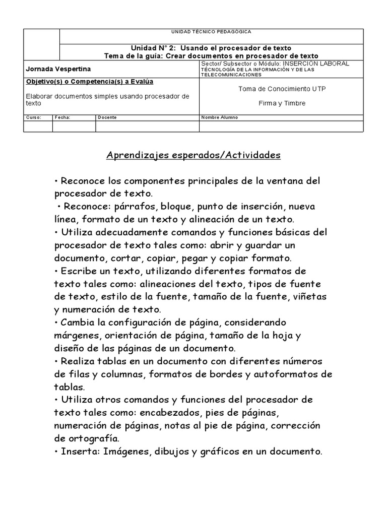 Procesador de Texto | PDF