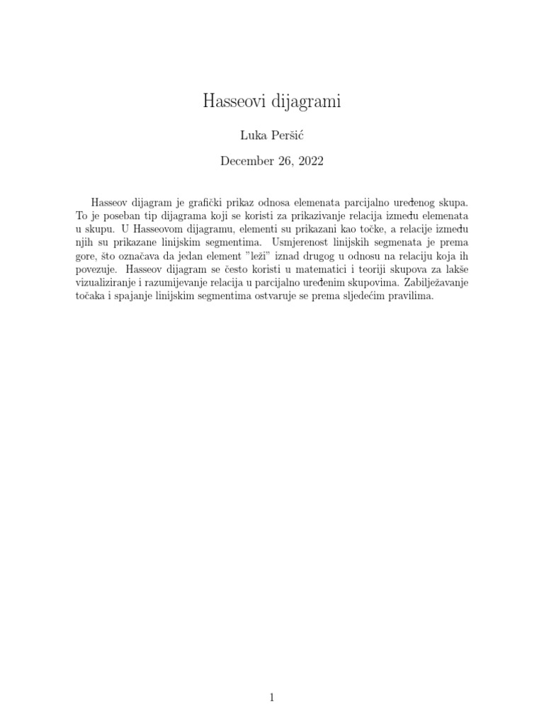 Hasseovi Dijagrami | PDF