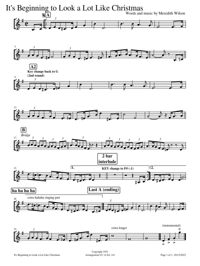 Its Beginning To Look A Lot Like Christmas | PDF