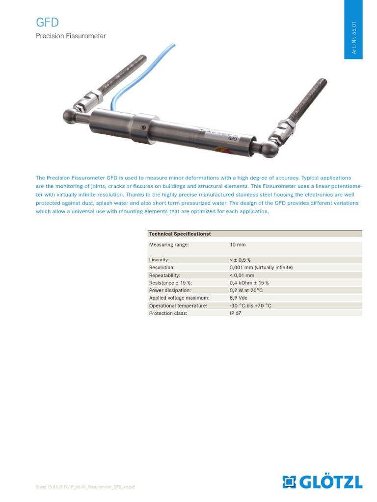 Fisurometro P - 66.01 - Fissurometer - GFD - en | PDF